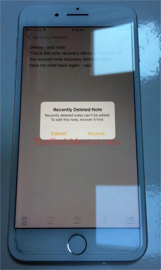 How To Recover Deleted Notes On iPhone for free - TheTechMentor.com