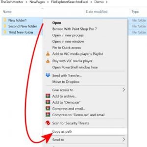 Copy file and folder names into Excel (remove path automatically ...