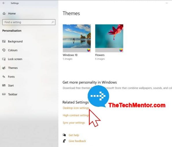 Show or Hide Recycle Bin from the desktop (Windows 10) - TheTechMentor.com